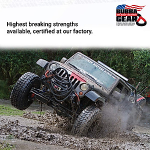 Bubba Rope Power Stretch Recovery Rope, 7/8” x 30 ft. – Heavy-Duty Vehicle Recovery Rope: 28,600 lbs. Breaking Strength - Red