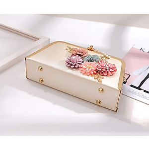 L-COOL Women's Retro Handbag Clutches Purse Bags Flower Vintage Shoulder Bag Evening Handbag (Purple)