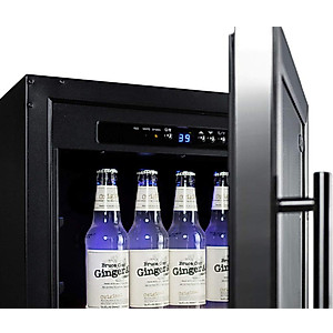 Summit SCR1841BADA Undercounter Beverage Refrigeration, Glass/Black