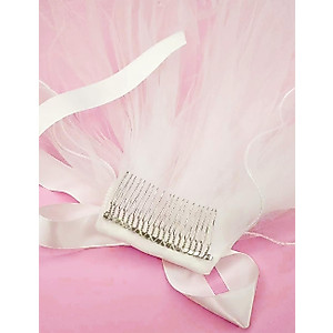 Ricawa Bridal Veil with Headband Sash Glasses 4 PCS Bachelorette Party Decorations Bridal Shower Supplies Bridesmaid Favors