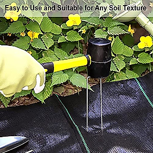 U&MEI Landscape Staples, 8" Heavy-Duty Garden Stakes Ground Landscape Pins,U-Shaped Galvanized Securing Weed Fabric Landscape Fabric Netting Ground Sheets and Camping Tent 50 Pack (8.0inch)