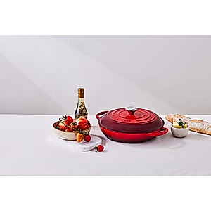 Le Creuset Enameled Cast Iron Signature Braiser, 3.5 qt., Cerise
