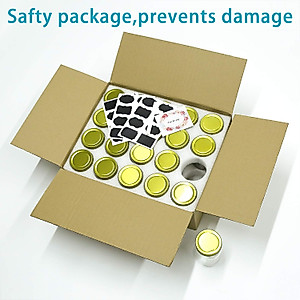 Encheng 12 oz Glass Jars With Lids,Ball Wide Mouth Mason Jars For Storage,Canning Jars For Caviar,Herb,Jelly,Jams,Honey,Dishware Safe,Set Of 20