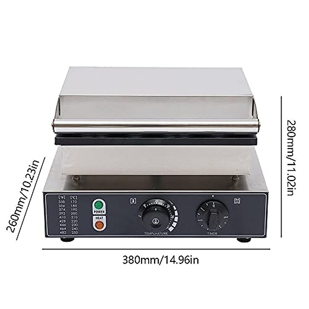 TFCFL Commercial Waffle Dog Maker Machine,Non-Stick Waffle Stick Maker,Electric Corn Dog Maker Stainless Steel Waffle Baker Machine 50-300 ℃ (1.6kW)