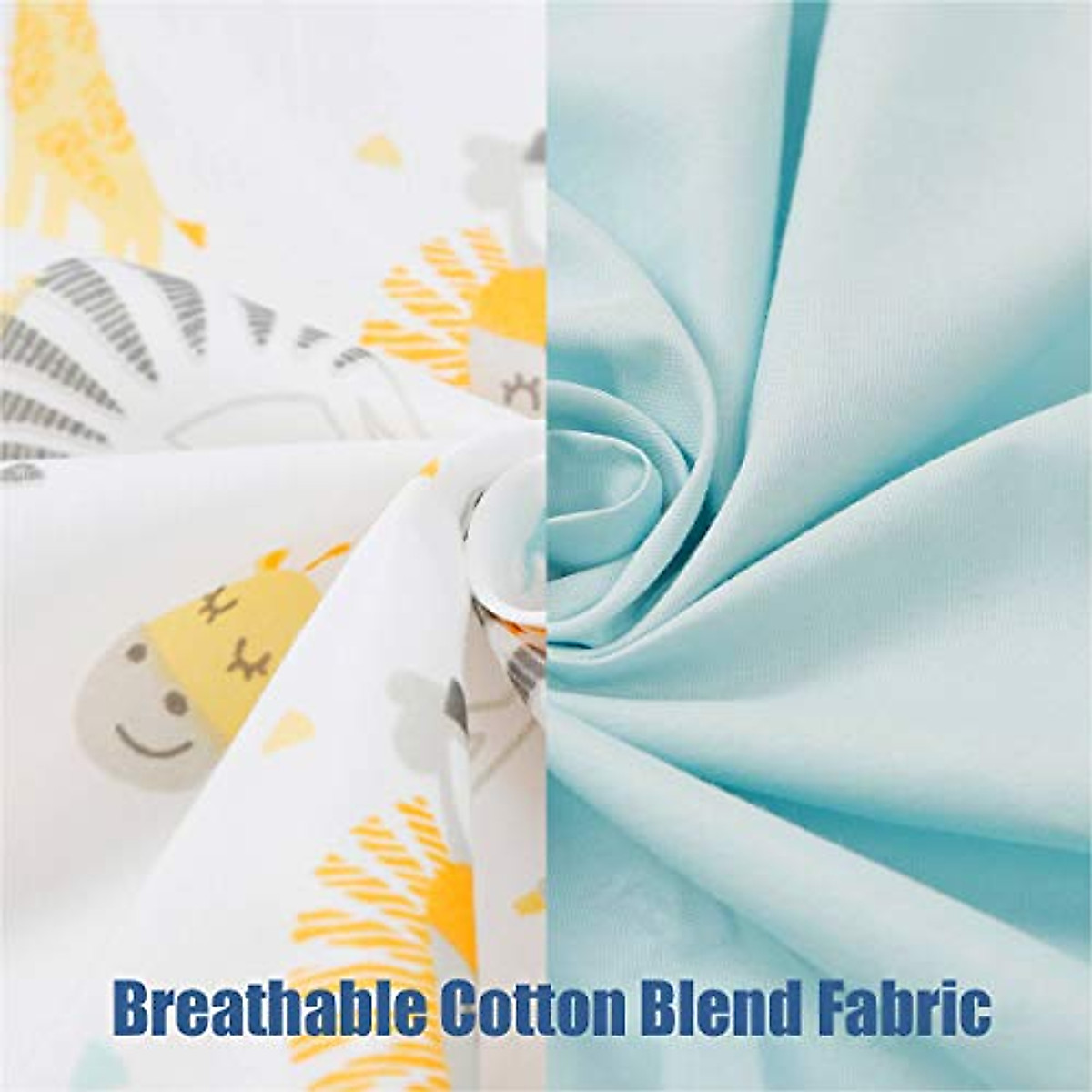 Little Grape Land Crib Sheets for Girls and Boys, 2pk Baby Crib Fitted Sheet for Standard Size Crib and Toddler Mattress, Super Soft Baby Sheet (Safari)