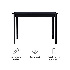 Linon Dark Charcoal Wooden Tavern Carter Table, Counter Pub Height