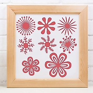 Estivaux Holiday Flowers Frame Die Cuts for Card Making, Floral Flowers Cutting Dies Sets Snowflake Dies Stencils Embossing Template for Scrapbooking DIY Cards Album Crafts Supplies