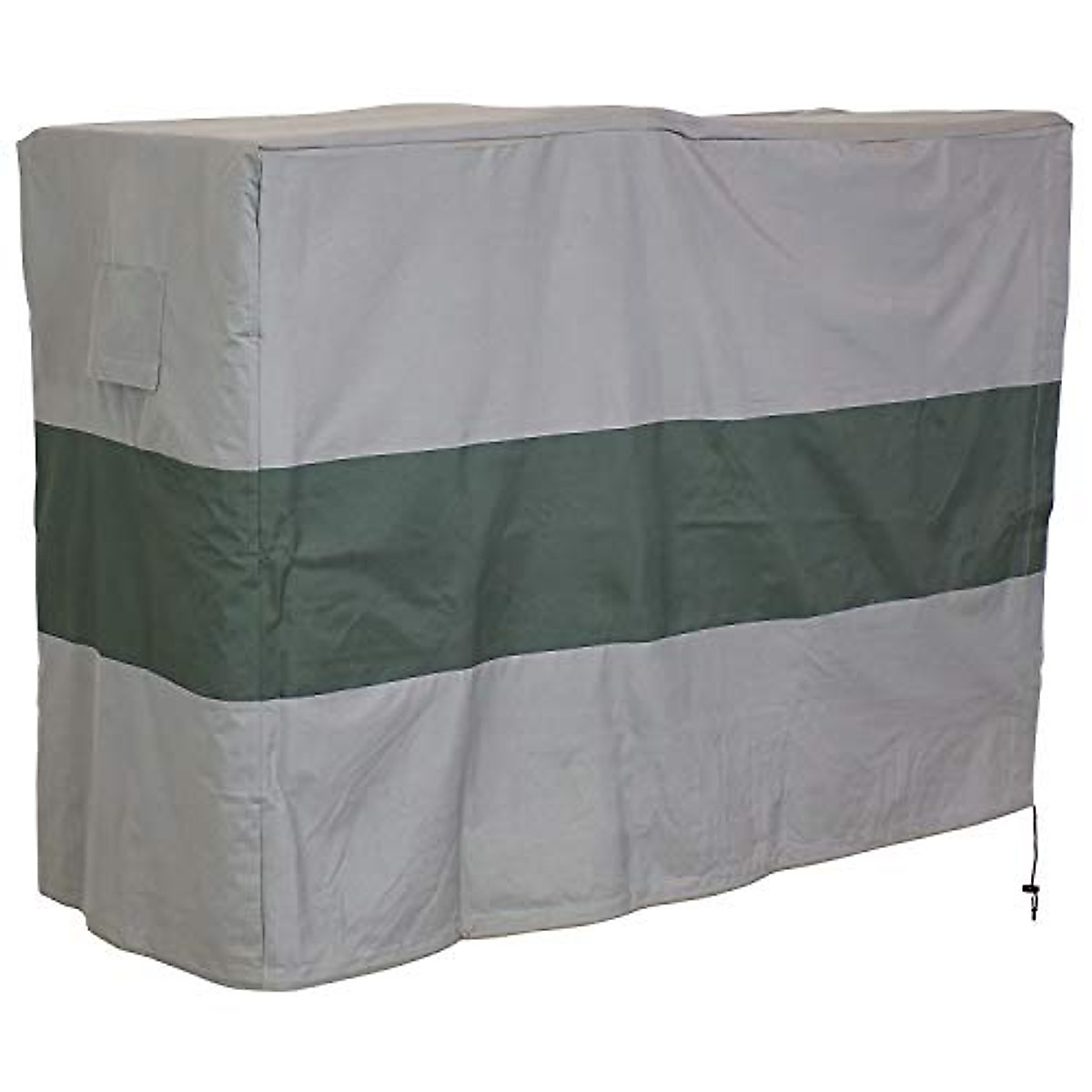 Sunnydaze Log Rack Cover - Gray with Green Stripe - 300D Polyester with PVC Backing - Heavy Duty Outdoor Accessory for Patio, Deck and Backyard - 5-Foot