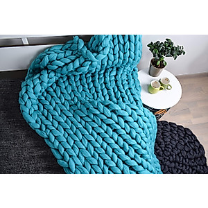 Chunky knit blanket Chunky blanket Merino wool blanket Giant throw Chunky Merino wool blanket Plaid Home decor Christmas gift Christmas present Interior design