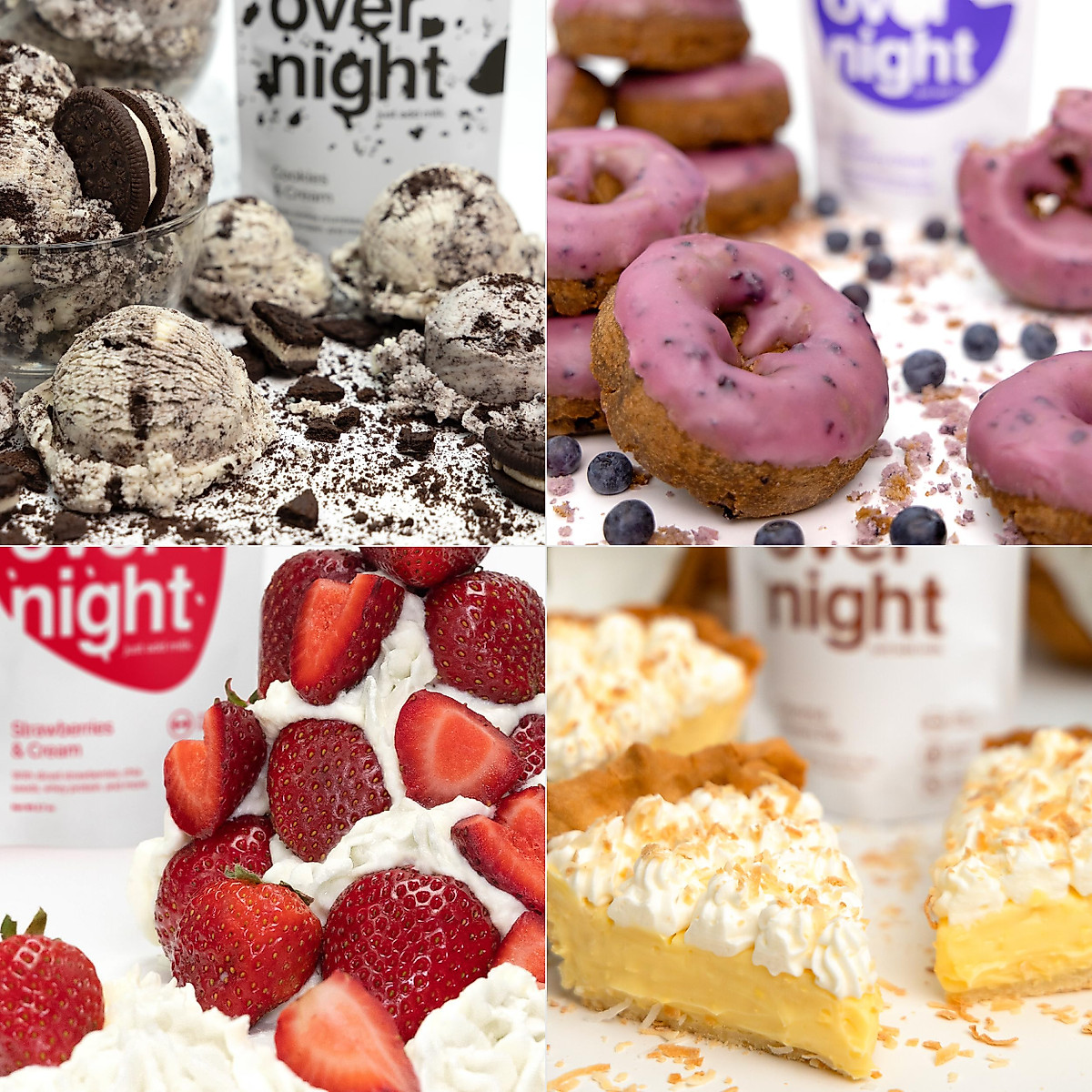 Oats Overnight - Party Variety Pack (8 Meals PLUS BlenderBottle ) High Protein, Low Sugar Breakfast Shake - Gluten Free, Non GMO Oatmeal (2.7oz per meal) Strawberries & Cream, Green Apple Cinnamon & More.