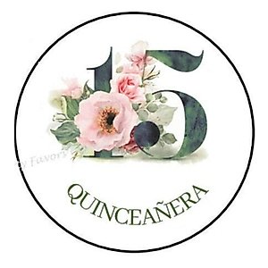 Party Favors Express 30 Pcs 1.5 Inch Quinceanera Stickers 15th Birthday Stickers Happy Birthday Stickers Envelope Seals Labels