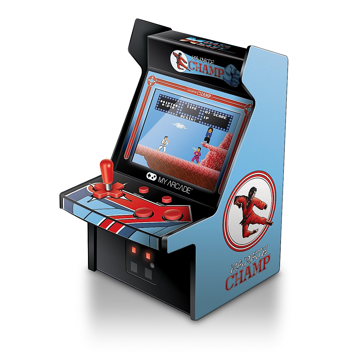 My Arcade Karate Champ Micro Player Arcade Machine: Fully Playable, 6.75 Inch Collectible, Color Display, Speaker, Volume Buttons, Headphone Jack - Electronic Games
