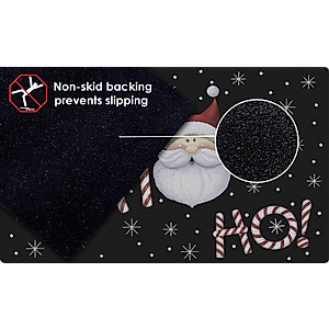 Toland Home Garden 800113 Ho Ho Ho Santa Christmas Door Mat 18x30 Inch Winter Outdoor Doormat for Entryway Indoor Entrance