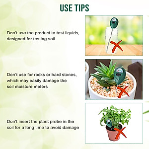 4 Pack Soil Moisture Meter 15.8 Inch Long Probe Deep Use Soil Moisture Meter Sensor Plant Water Meter Soil Tester Test Kit for Garden Yard Lawn Farm Indoor Outdoor Use