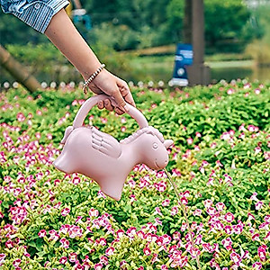 Indoor Watering Can, Elephant Watering Can Anti-Slid Handle Cute Plastic Creative for House Bonsai Plants Garden Flower Pink 1