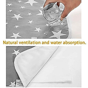 Waterproof Baby Diaper Changing Pad Multi Function Diaper Change Mat for Girls Boys Newborn - Leak Proof Sanitary Mats for Home and Outdoor, Travel,Premium Liners 19.6X27.5 in (Grey&Blue)