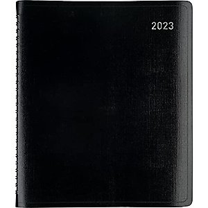 Office Depot® Brand 13-Month Monthly Planner, 7" x 9", Black, January 2023 To January 2024, OD711100