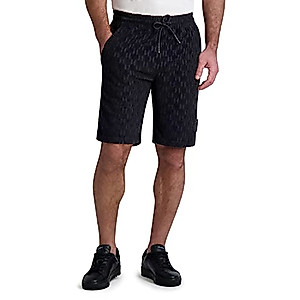 Karl Lagerfeld Paris Men's Casual French Terry Short, Black, XX-Large