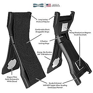 LoveHandle PRO Premium Phone Grip - Phone Strap - Magnetic Phone Mount and Kickstand for Smartphone and Tablet - Silver Glitter