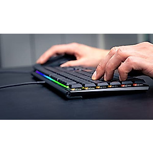 CHERRY MX 10.0N RGB, Flat Mechanical Gaming Keyboard, German Layout (QWERTZ), Wired, Original Switches MX Low Profile RGB Speed, Black