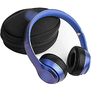 SoloWIT Earpads Cushions Replacement for Beats Solo 2 & Solo 3 Wireless On-Ear Headphones, Ear Pads with Soft Protein Leather, Added Thickness - (Black)