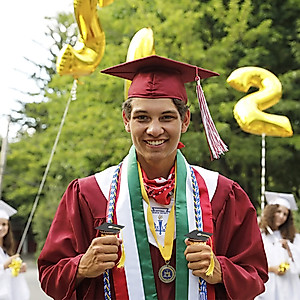 POUYRBA Graduation Cap Chocolate Decorations, 50pcs Black and Dark Blue 2024 Graduation Party Set for Chocolates Candies