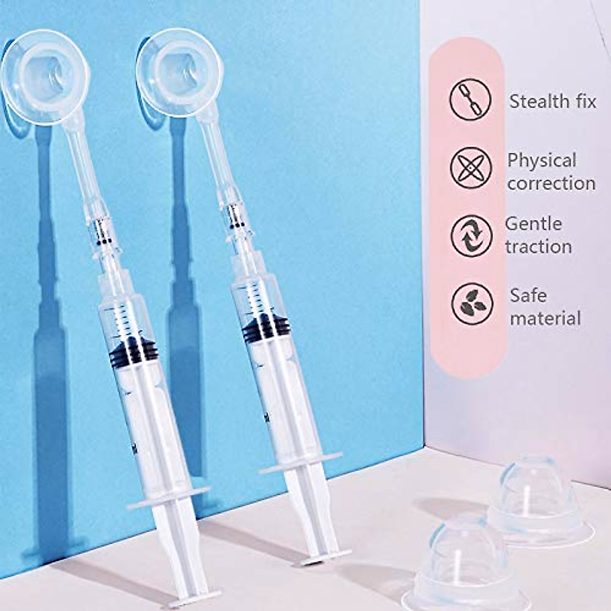 Gipizi Inverted Nipple Puller 2 PC Nipple Aspirator Corrector Women Nipple Suckers for Flat Nipples