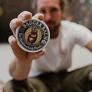 Badger - Hardworking Hands Healing Balm, Aloe Vera & Wintergreen, Working Hand Balm, Balm, for Dry Hands, Hand Moisturizer Balm, Certified Organic Hand Balm, Hand Repair Balm, 0.75 oz (2 Pack)