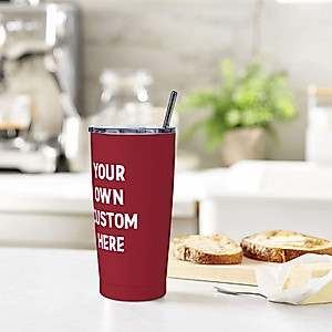 Personalized Coffee Tumbler with Text Custom Tumbler Cups with Straw Custom Stainless Steel Coffee Mug Travel Funny Gifts for Boyfriend