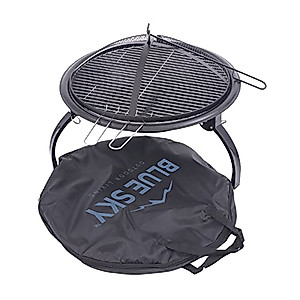 Blue Sky Outdoor Living WBPFP22 21.25” Round Folding Leg Portable Wood Fire Pit