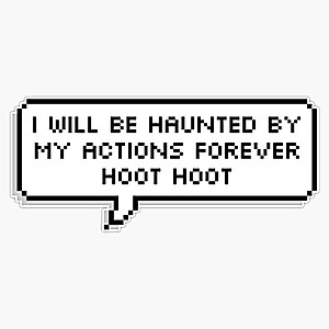 OWL HOUSE Hooty Haunted Bumper Sticker Vinyl Decal 5 inches