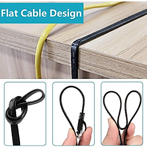 DEEGO Cat 6 Ethernet Cable 50 ft, Flat Wire LAN Rj45 High Speed Internet Network Cable Slim with Clips, Faster Than Cat5e,Cat5 with Snagless Connectors for PS4, Xbox, Switch Boxes, Modem Router,Black