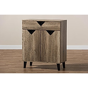 Baxton Studio Cambria Shoe cabinet, Light Brown
