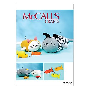 McCall Patterns Soft Toys Cat And Dog Outfits