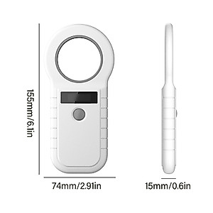 New Upgrade Pet Microchip Scanner, 134.2kHz High Accuracy Rechargeable Animal Handheld RFID Reader, Portable Pet Microchip Kit for Dogs ID Tag FDX B (ISO11784 11785)