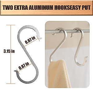 Space Saving Hanger Hooks Large/Medium/Small Size 20/25/40/60 Pack with Extra 2 Metal S Hooks, Black Clothes Hanger Connector Hooks, Heavy Duty Space Saver, Premium Closet Organizers and Storage