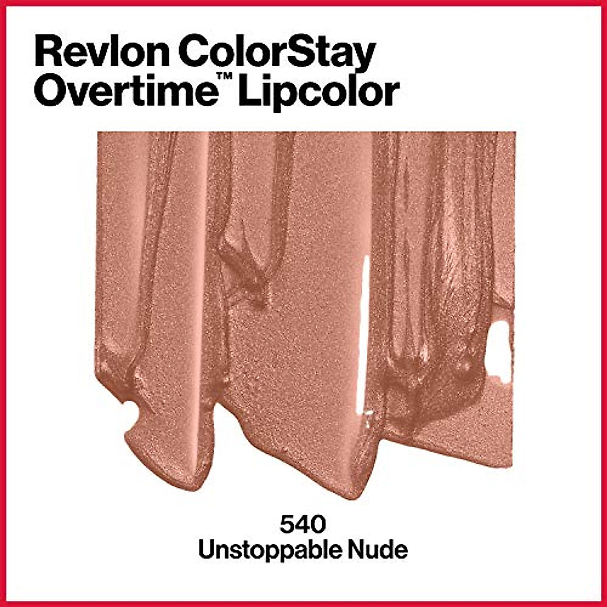 Liquid Lipstick with Clear Lip Gloss by Revlon, ColorStay Overtime Lipcolor, Dual Ended with Vitamin E in Nudes & Browns, 540 Unstoppable Nude, 0.07 Oz