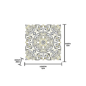 FloorPops FP2947 Antico Peel & Stick Floor Tiles, Multicolor