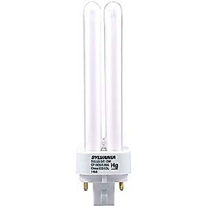 Sylvania (10 Pack) 20671 CF13DD/E/835/ECO 13-Watt 3500K 4-Pin Double Tube Compact Fluorescent Lamp, 1 Count (Pack of 1)