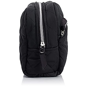 Vera Bradley Women's Performance Twill Large Cosmetic Makeup Organizer Bag, True Black, One Size