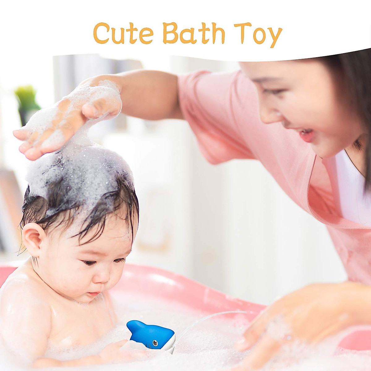 Doli Yearning Bath Toys for Toddlers - Colorful Water Squirting Animal Friends - Bathtub Playset with Floating Thermometer - BPA-Free, Educational and Interactive Bath Time Fun