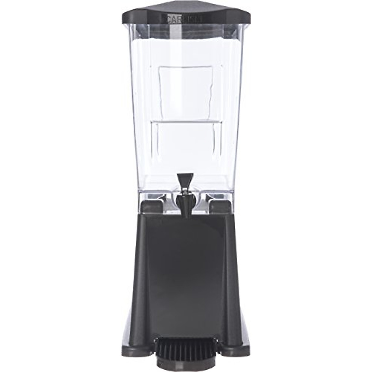 Carlisle FoodService Products 1085203 TrimLine Clear Economy Single Base Beverage Dispenser, 3.5 Gallon Capacity, Black