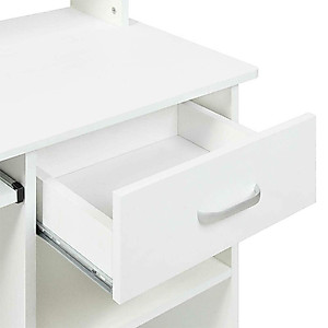 Thaweesuk Shop White Writing Table Computer Desk Laptop Pc Wood Workstation Study Office Home Work Furniture E1 15mm Chipboard 43.3" x 19.69" x 37.4" (LxWxH)