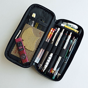 LOONLOON 667 Mellow Pencil Case (Forest Green) Large Capacity Multi Sections Pencil Case with Divider Panel - Pen Pencil Case Simple Stationery Middle High School College Student Office