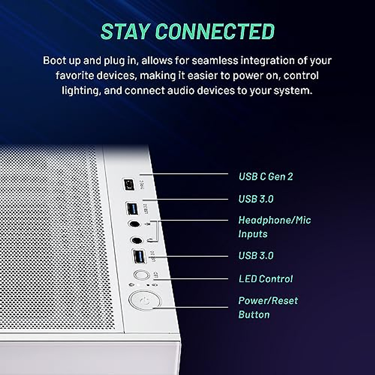 Skytech Gaming Azure PC Desktop – AMD Ryzen 9 7900X3D 4.4 GHz, NVIDIA RTX 4080, 1TB NVME Gen4 SSD, 32GB DDR5 RAM RGB, 1000W Gold PCIE 5.0 PSU, 360mm AIO, 11AC Wi-Fi, Windows 11 Home 64-bit,White