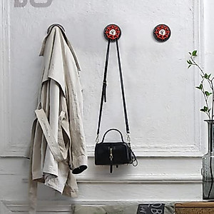 Ironwerks Designs Industrial Vintage Water Faucet Valve Handle Floor Flange Coat and Hat Hooks Pack of 3