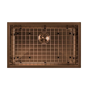 Whitehaus WHNPL2918-CO Noah Plus Collection Kitchen Sink, Copper