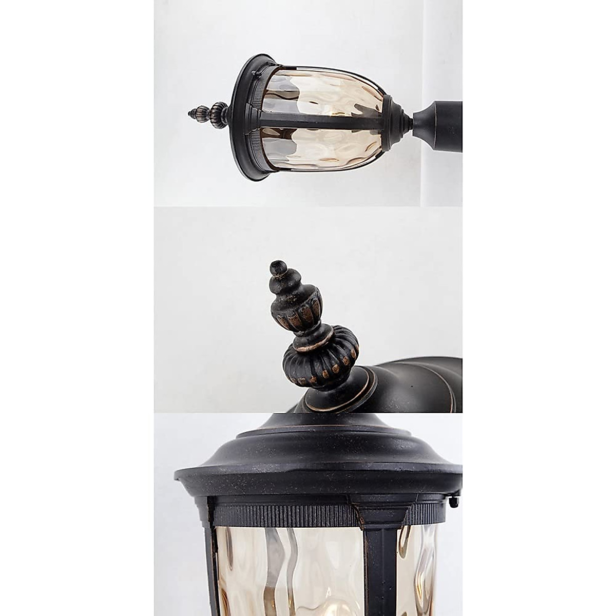 Post Lights Outdoor Post Light Post Cap Lights Outdoor Garden Lamp Warm White Post Pillar Lamp IP23 Waterproof Modern Post for Patio Fence Villa (Large) (Large)