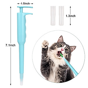 Sarini Pet Pill Dispenser-Pet Piller Gun Oral Tablet Capsule, Pet Pill Plunger Popper with Pusher Pet Pill Feeder for Dogs Cats and Small Animals (Blue)