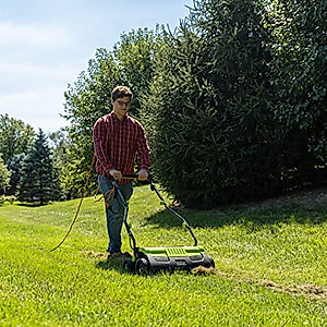 Earthwise DT71613 13-Amp 16-Inch Corded Electric Dethatcher, Green